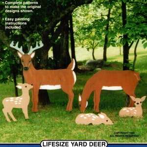 LIFESIZE YARD Deer Woodcraft Plans Full Size Pattern, Winfield ...