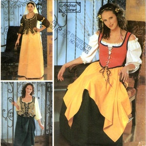 RENAISSANCE COSTUME / Bar Wench Sewing Pattern, Misses Women Size 12 14 ...