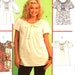 Gathered Front Tops and Dress Sewing Pattern for Women Misses Plus Size ...