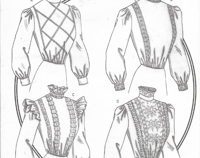 VICTORIAN BLOUSE EDWARDIAN Costume Blouse Pattern Petite - Etsy