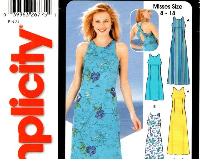 Easy Sundress Sewing Pattern for Women Misses Size 8 10 12 14 16 18 ...