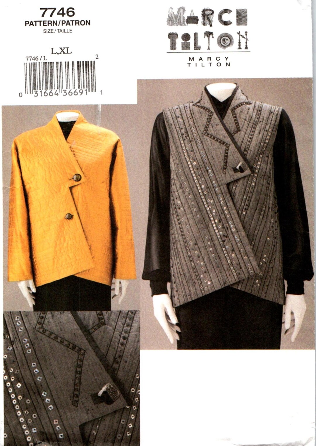 EASY Marcy Tilton Jacket and Vest Sewing Pattern for Women Misses ...