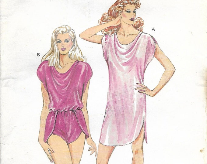 NIGHTGOWN, TEDDY SEWING Pattern for Women, Misses Xsmall, Small, Medium ...