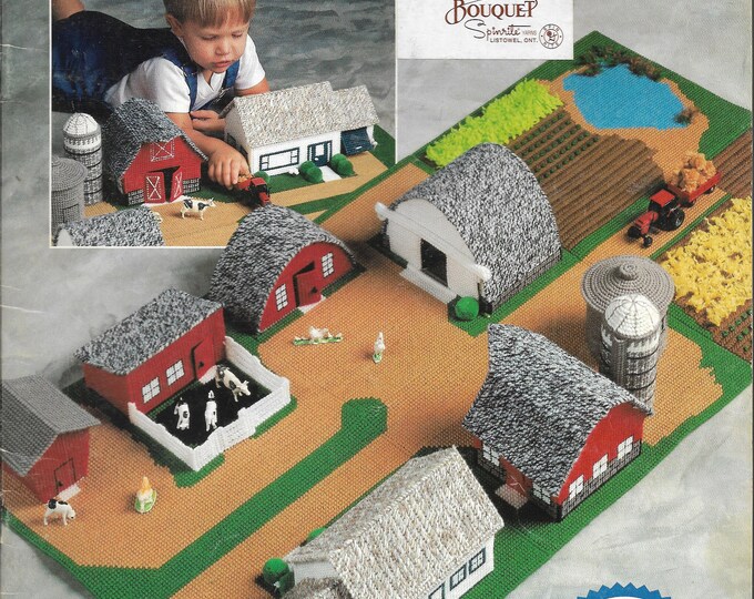 LITTLE FARM Play Mat Plastic Canvas Craft Pattern Leaflet With Barn ...