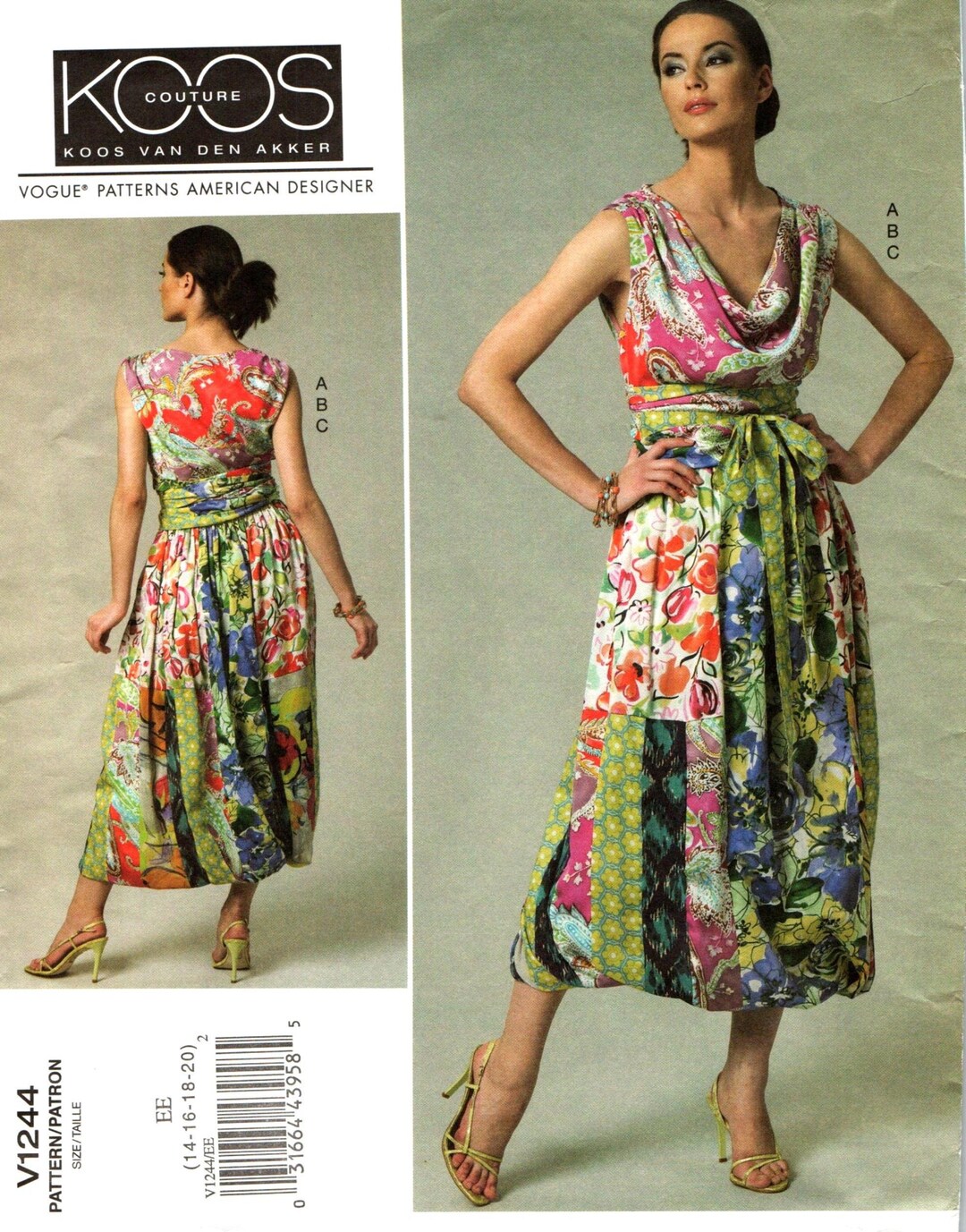 Vogue Pattern V1244 Designer Koos Couture Top, Reversible Skirt and ...