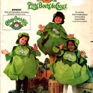 Vintage CABBAGE PATCH KIDS Costume Sewing Craft Pattern for Children ...