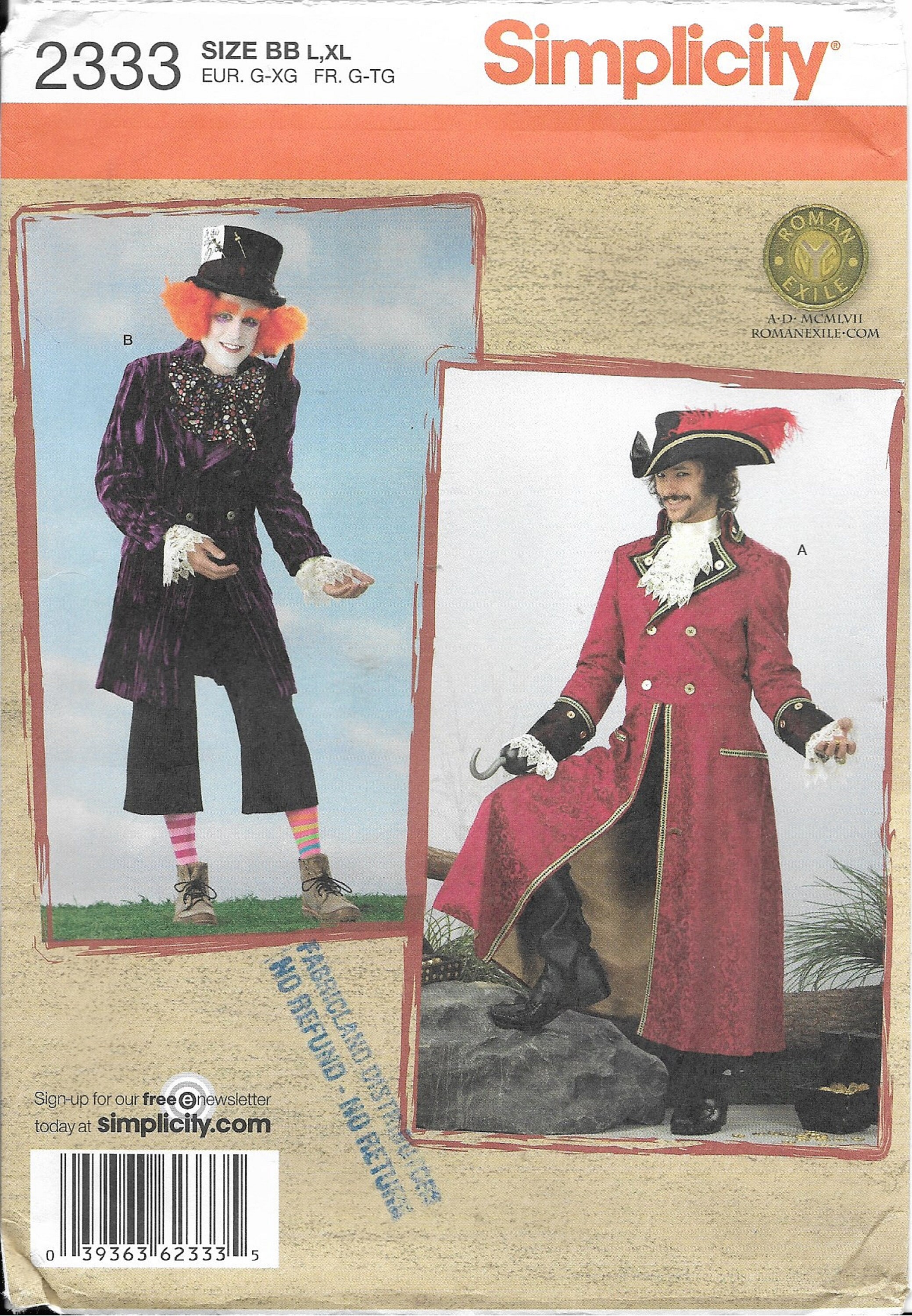 Pirate Coat Sewing Pattern