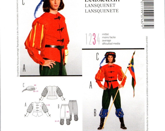 MIDDLE AGES SWISS Guard Burda Style Costume Sewing Pattern 7467 ...