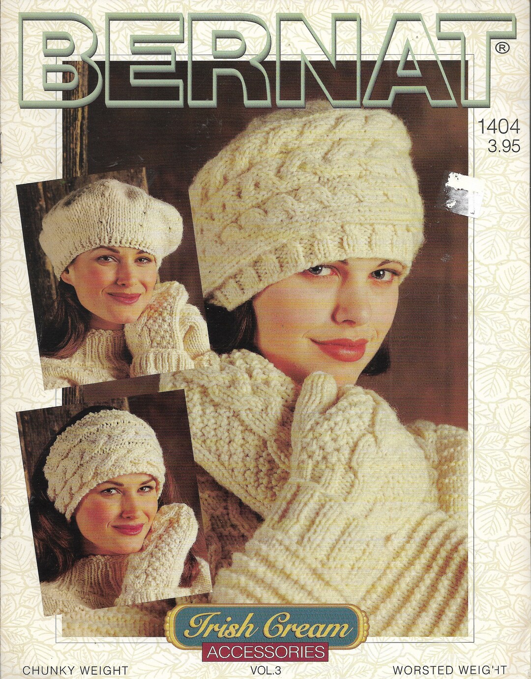 Bernat Knitting Aran Pattern Book, IRISH CREAM COLLECTION, Aran ...
