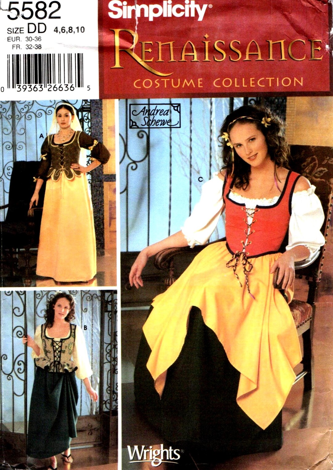 Costume Sewing Patterns, RENAISSANCE Peasant Tops Blouse, Skirts Vest ...