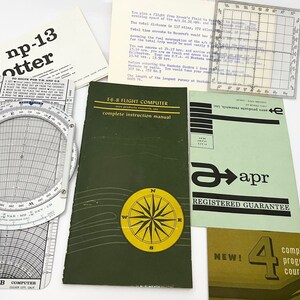 1967 E6-B FLIGHT COMPUTER Complete With Instruction Manual, Black ...