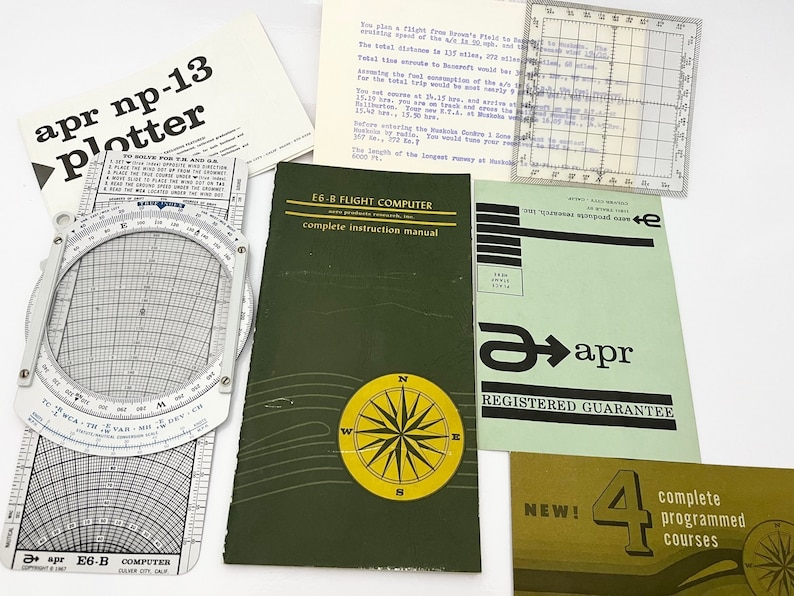 1967 E6-B FLIGHT COMPUTER Complete With Instruction Manual - Etsy