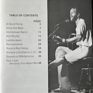 The Best of Valdy Songbook, Music Book Canadian Folk and Country Singer ...
