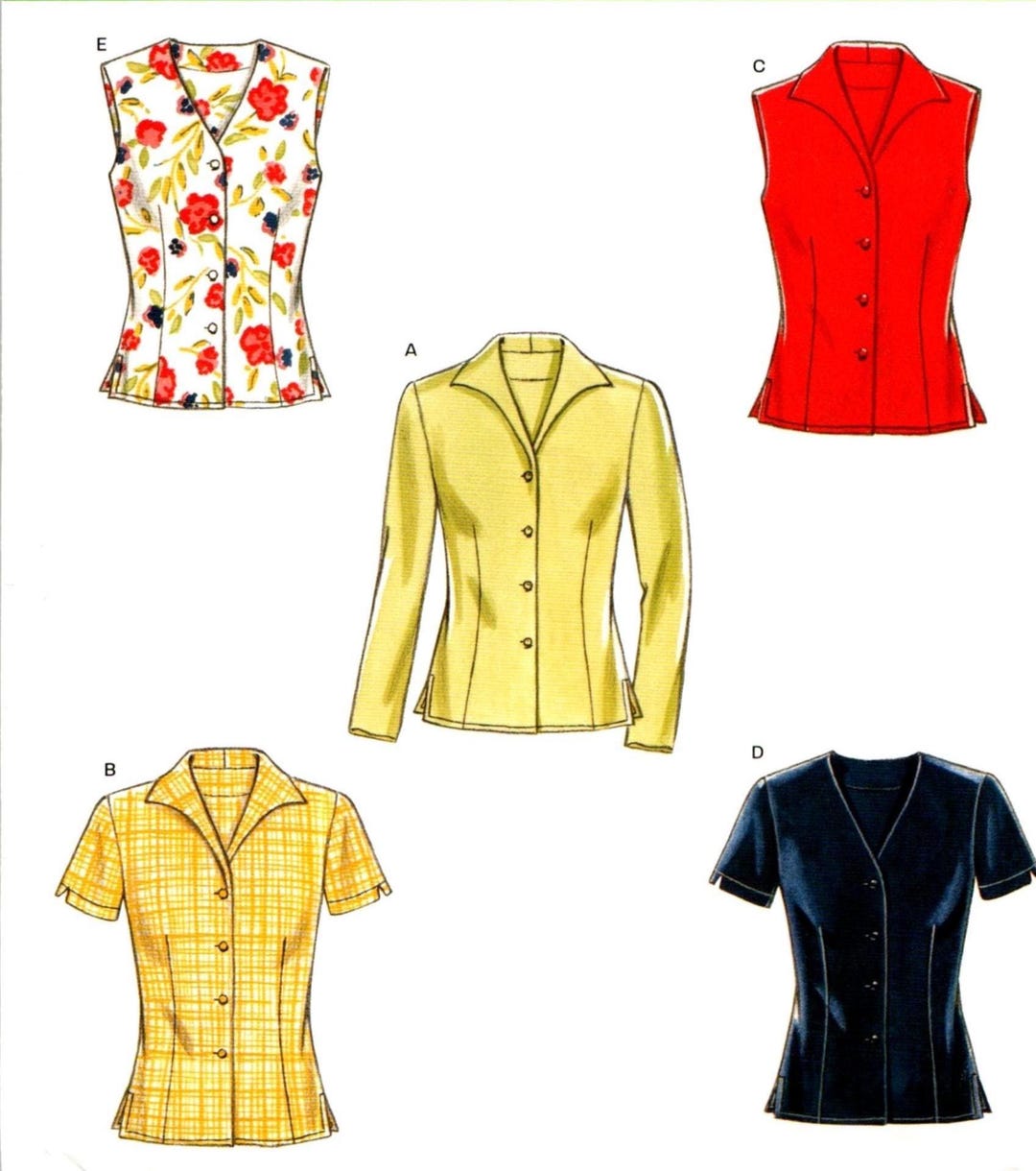 New Look Simplicity Sewing Pattern 6598, Tops | Blouse | Shirts Misses ...