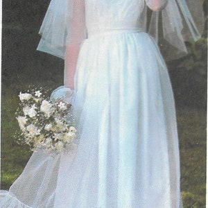 1978 BRIDAL or BRIDESMAID DRESS Sewing Pattern With Sash Size - Etsy