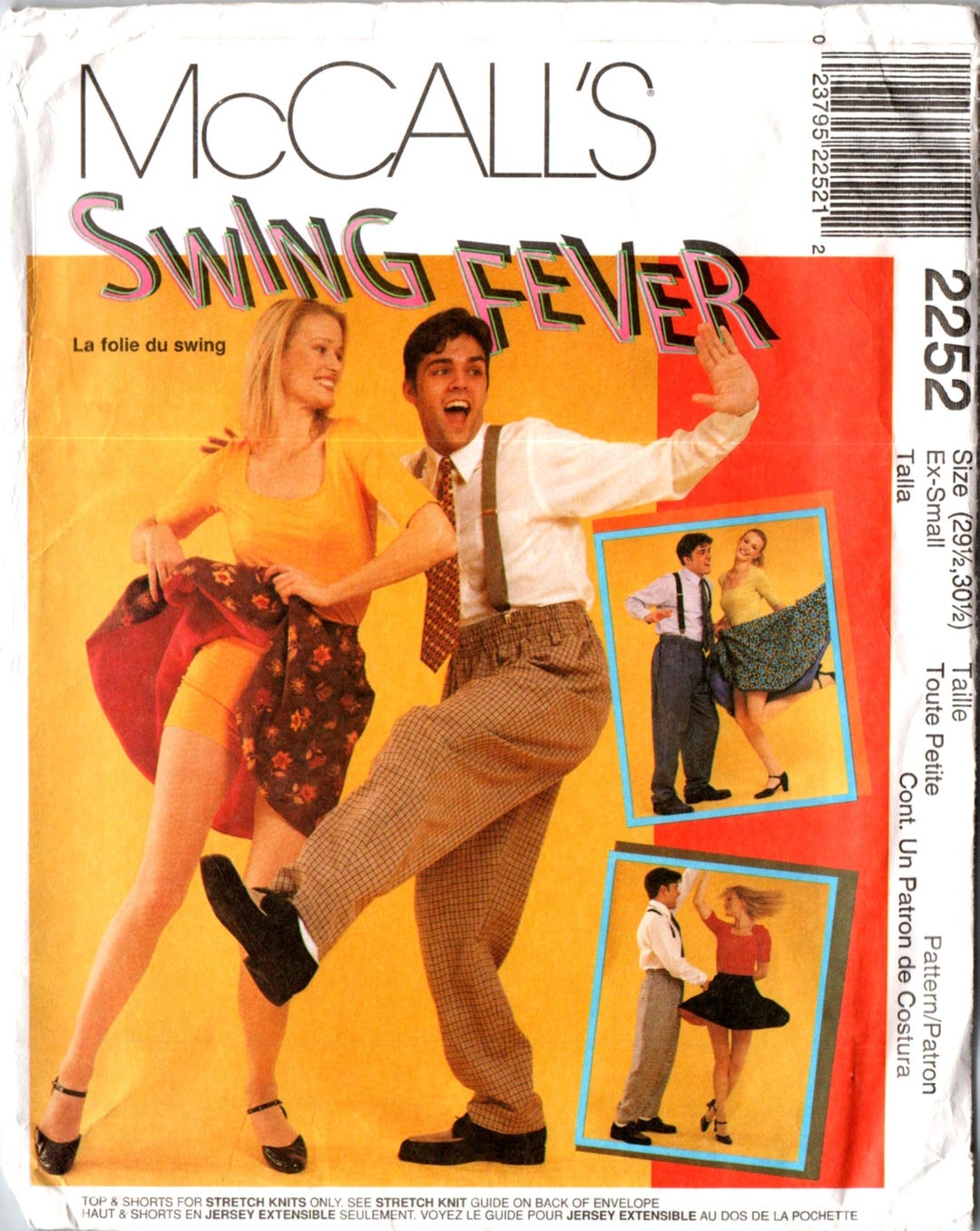 Mccalls Costume | Dance Sewing Pattern 2252 SWING FEVER OUTFITS for Men ...