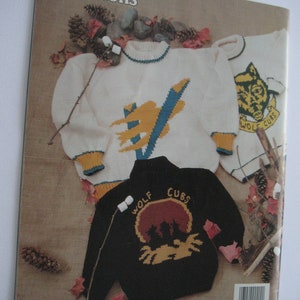 Knitting Patterns, BEAVER & SCOUTS SWEATER Cardigan Beaver Cubs Scout ...
