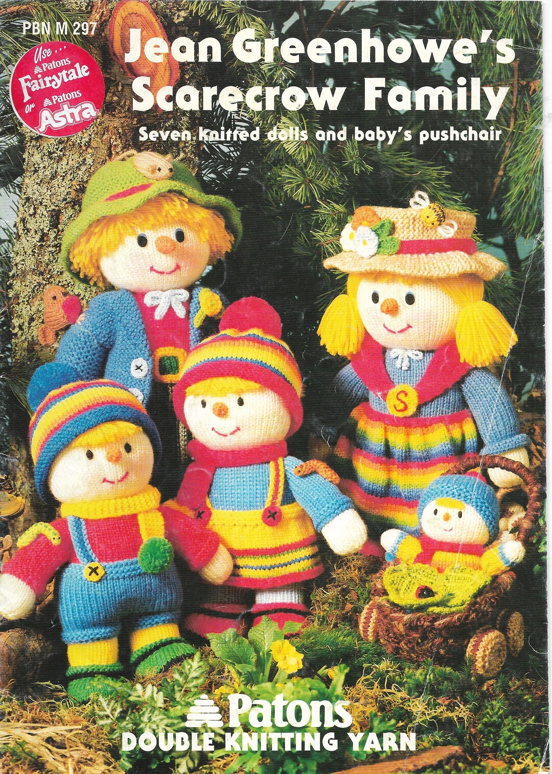 JEAN GREENHOWE Knits Knitting Patterns, SCARECROW Dolls Family, 7 ...