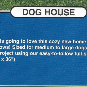 DOG HOUSE PATTERN, Woodcraft Pattern, Full-size Pattern, Size - 32" X ...