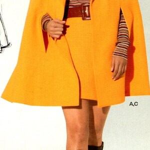 Project Runway Mini Skirt and Cape Sewing Pattern Misses Size 8 10 12 ...