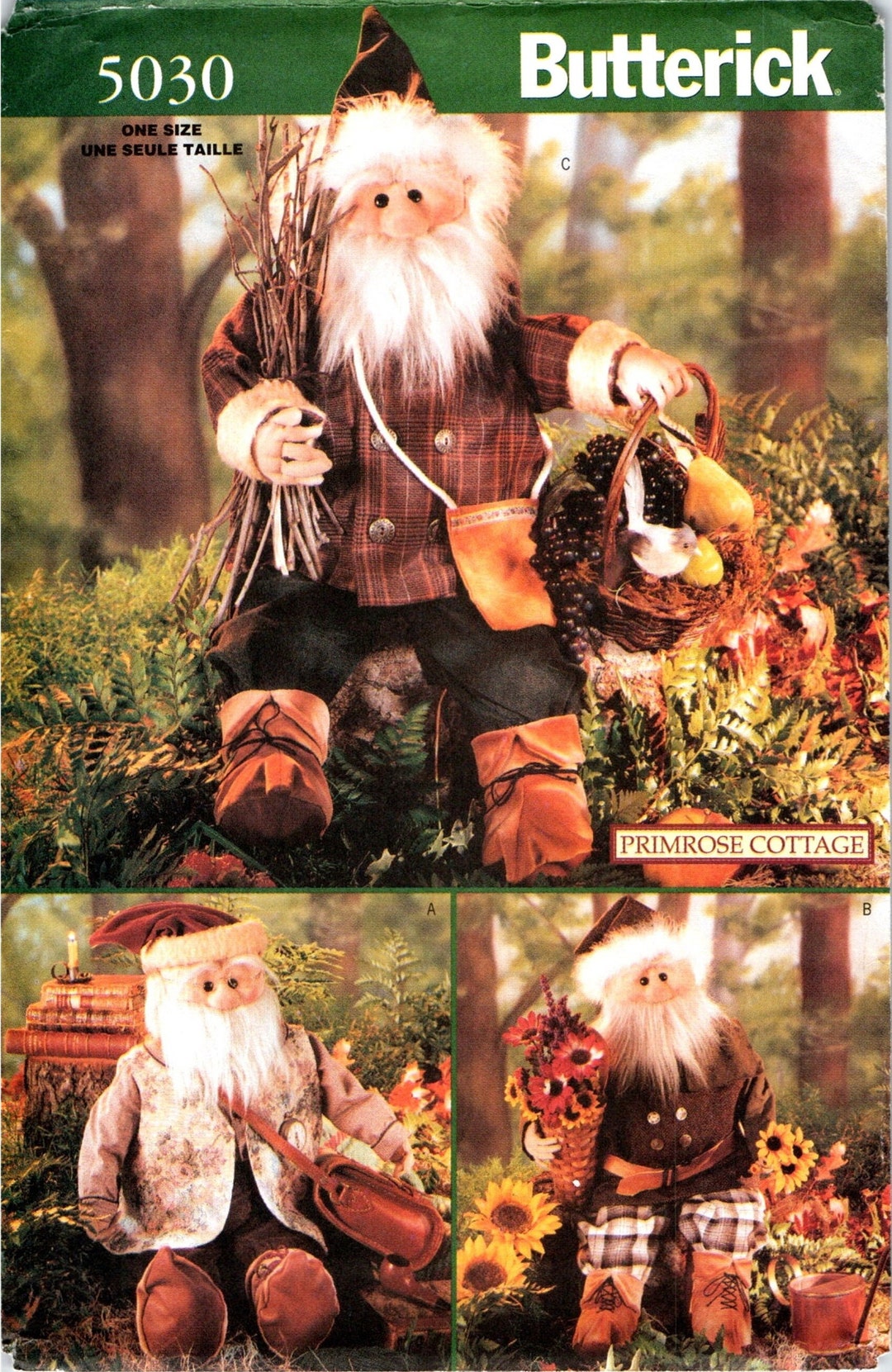 ELF ELVES Craft DIY Sewing Pattern Decorative Woodland Elves 3 Styles ...