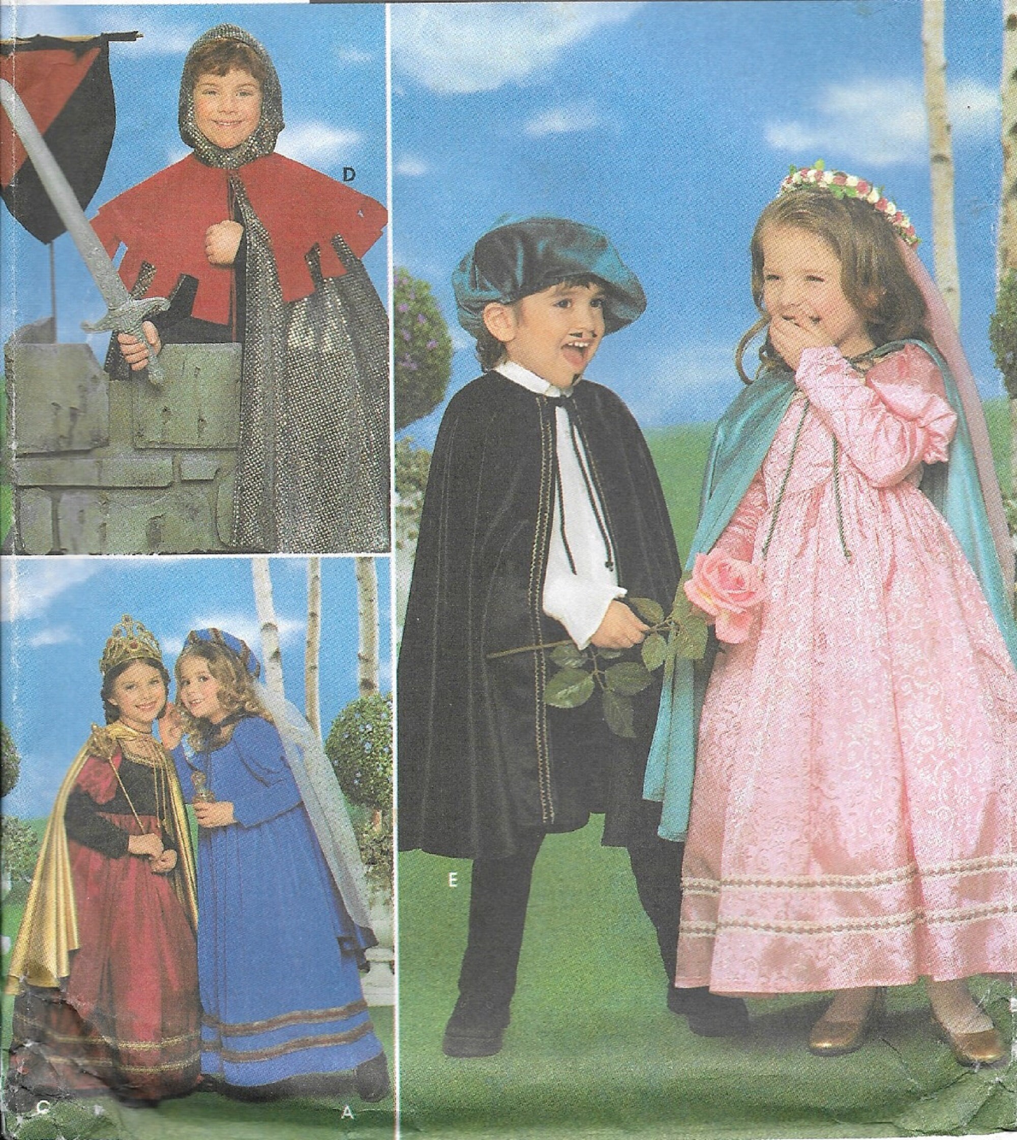 CHILD'S Renaissance / Medieval Costume Pattern Size 3 to - Etsy