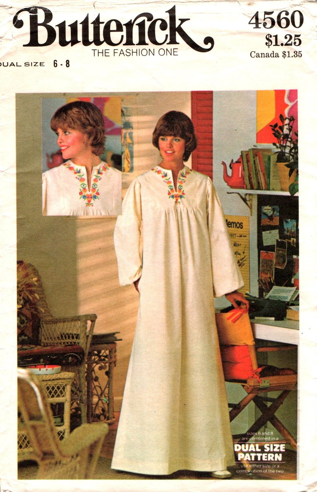 Caftan | Kaftan Sewing Pattern for Women, Misses Size 6 8, Four Color ...