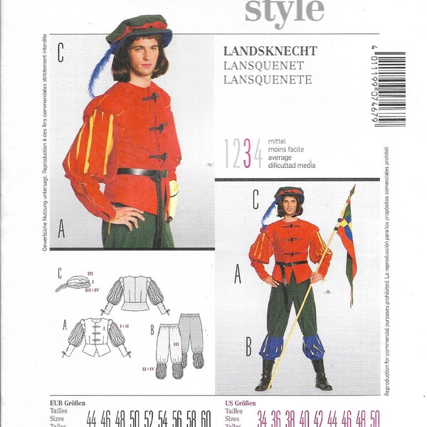 Landsknecht Costume Pattern - Etsy