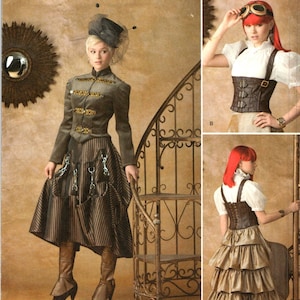 Steampunk Futuristic Cosplay Costume Sewing Pattern, for Misses Size 14 ...