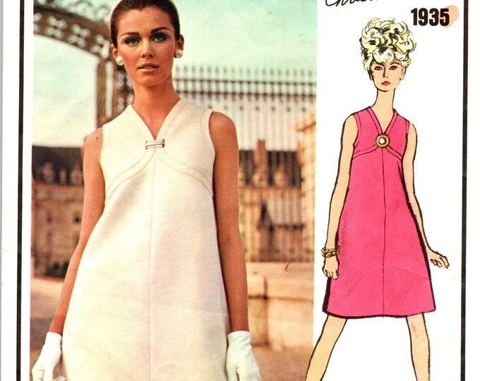 Christian Dior Vogue Paris Original 1935 One Piece Dress Sewing Pattern ...