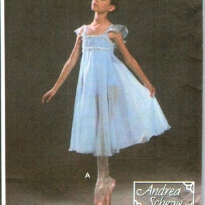 Ballet Dance Costume Sewing Pattern for Kids Girls Size 7 8 10 12 14 16 ...