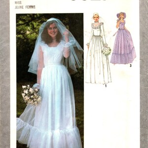 1978 BRIDAL or BRIDESMAID DRESS Sewing Pattern With Sash, Size 10 ...