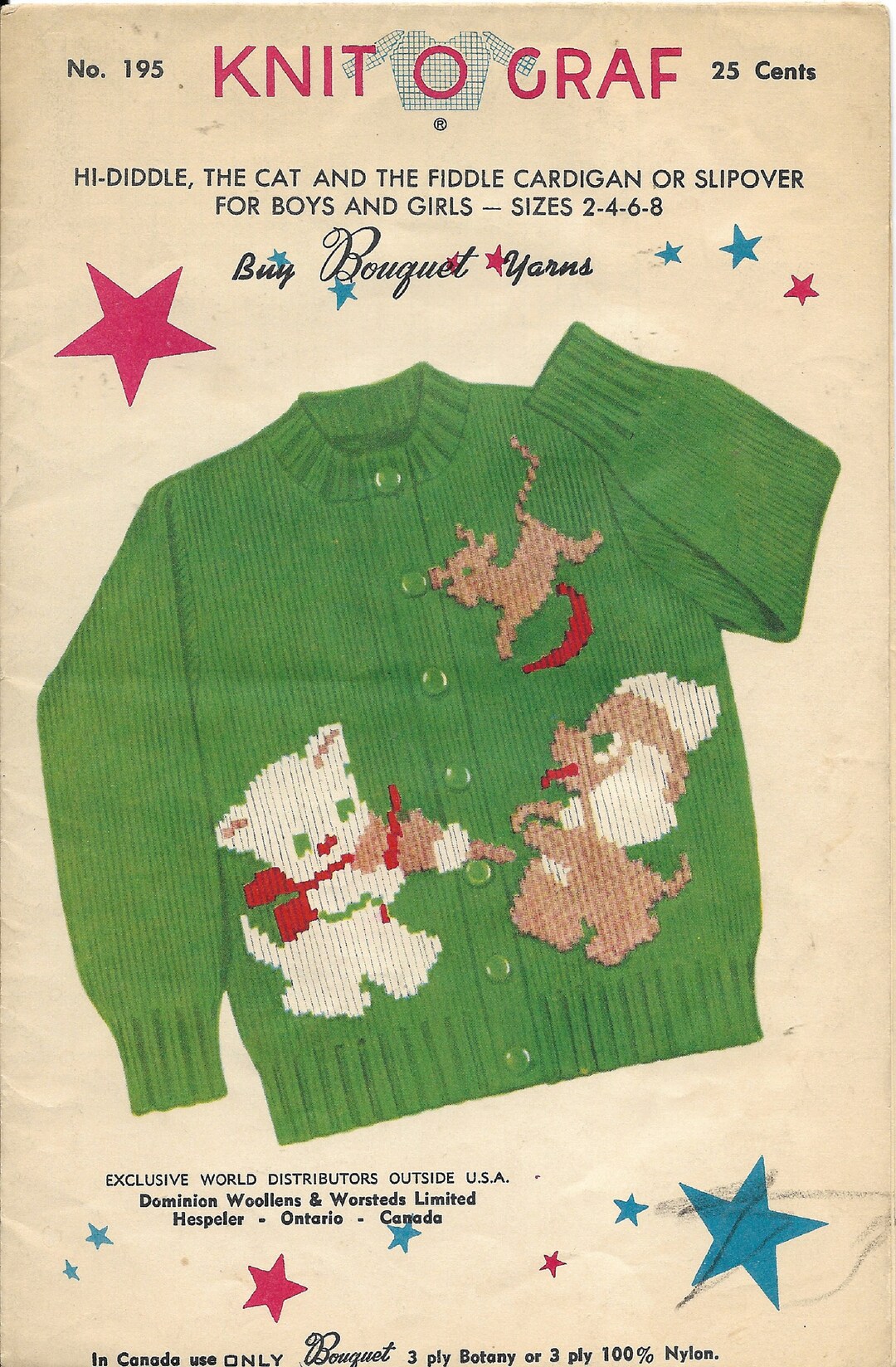 HEY DIDDLE, DIDDLE the Cat and the Fiddle Knitting Pattern Knit Graph ...