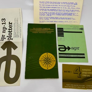 1967 E6-B FLIGHT COMPUTER Complete With Instruction Manual, Black Slipcase Aero Products ...