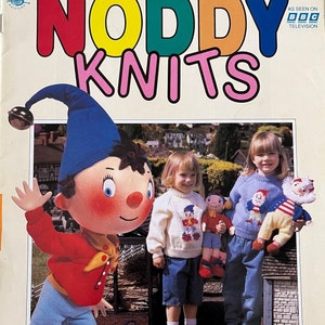 VINTAGE NODDY KNITS Knitting Pattern Sweater, Toys Booklet Children ...