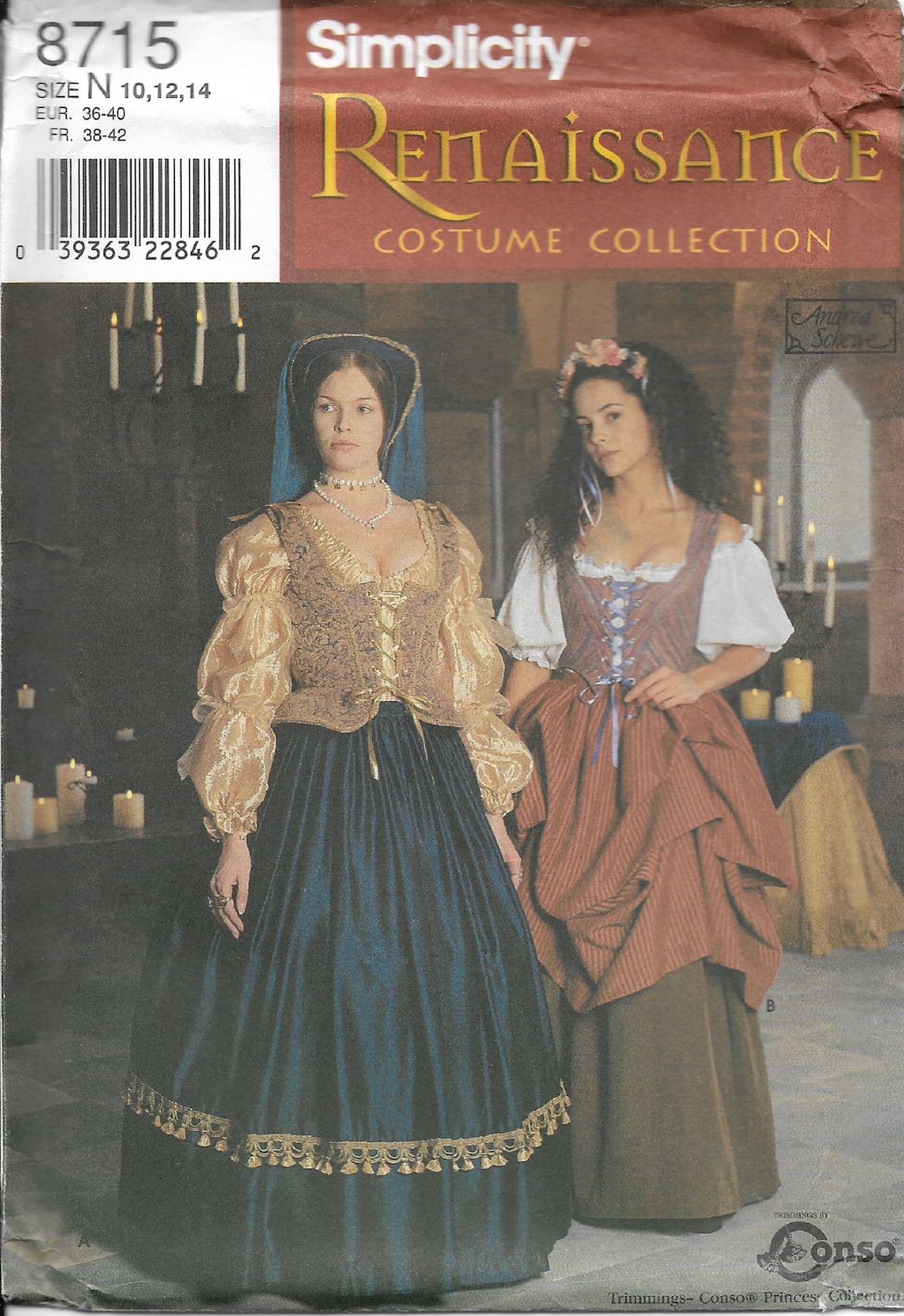 RENAISSANCE COSTUME / Bar Wench Sewing Pattern Misses Women - Etsy
