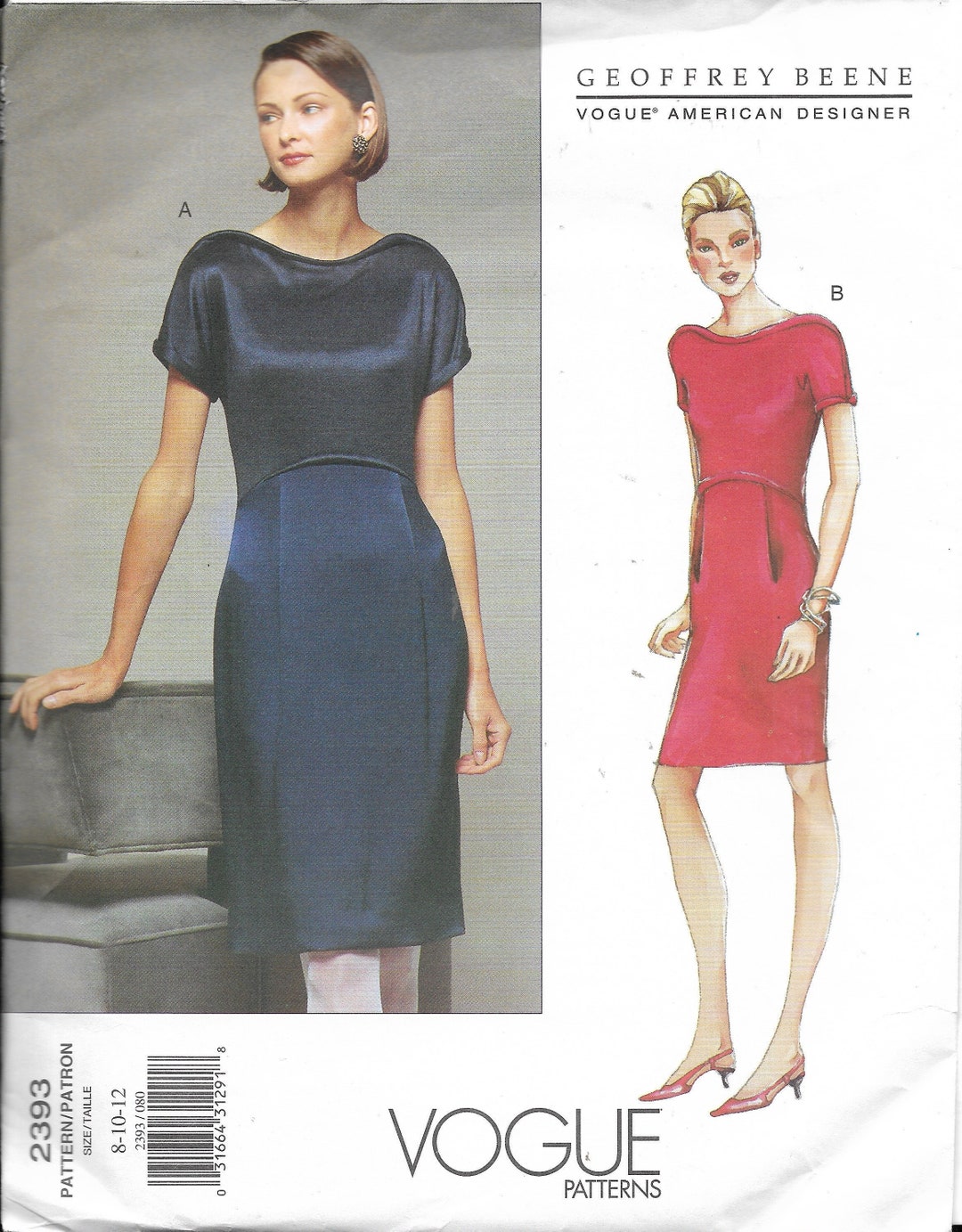 Vogue Designer Geoffrey Beene Dress Sewing Pattern 2393 - Etsy