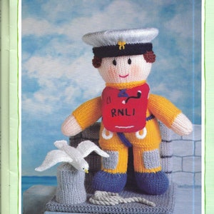 Knitting Patterns DOLLS & STANDS Jean Greenhowe Policeman, Fireman ...