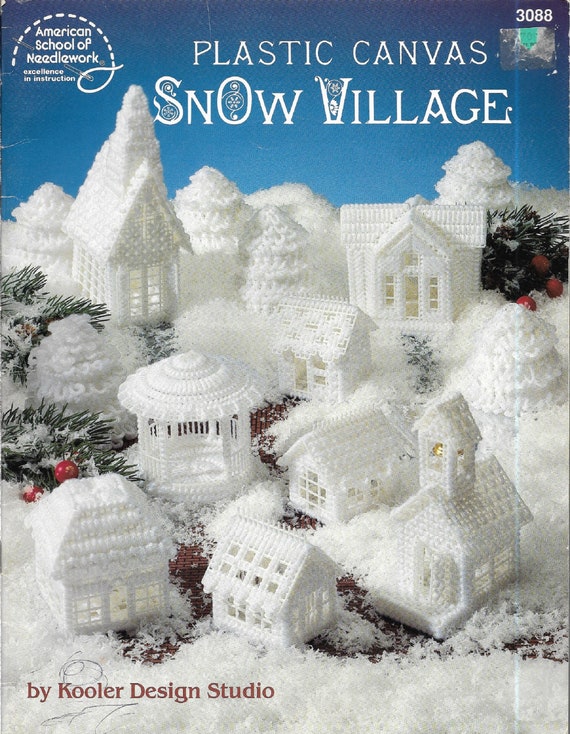 CHRISTMAS SNOW VILLAGE Plastic Canvas Pattern Enchanting - Etsy