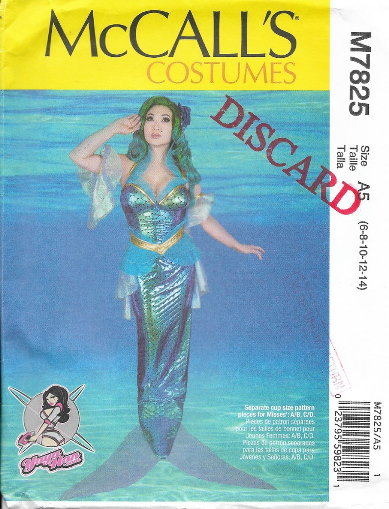 Yaya Han's COSPLAY MERMAID COSTUME Sewing Pattern Sizes 6 - Etsy