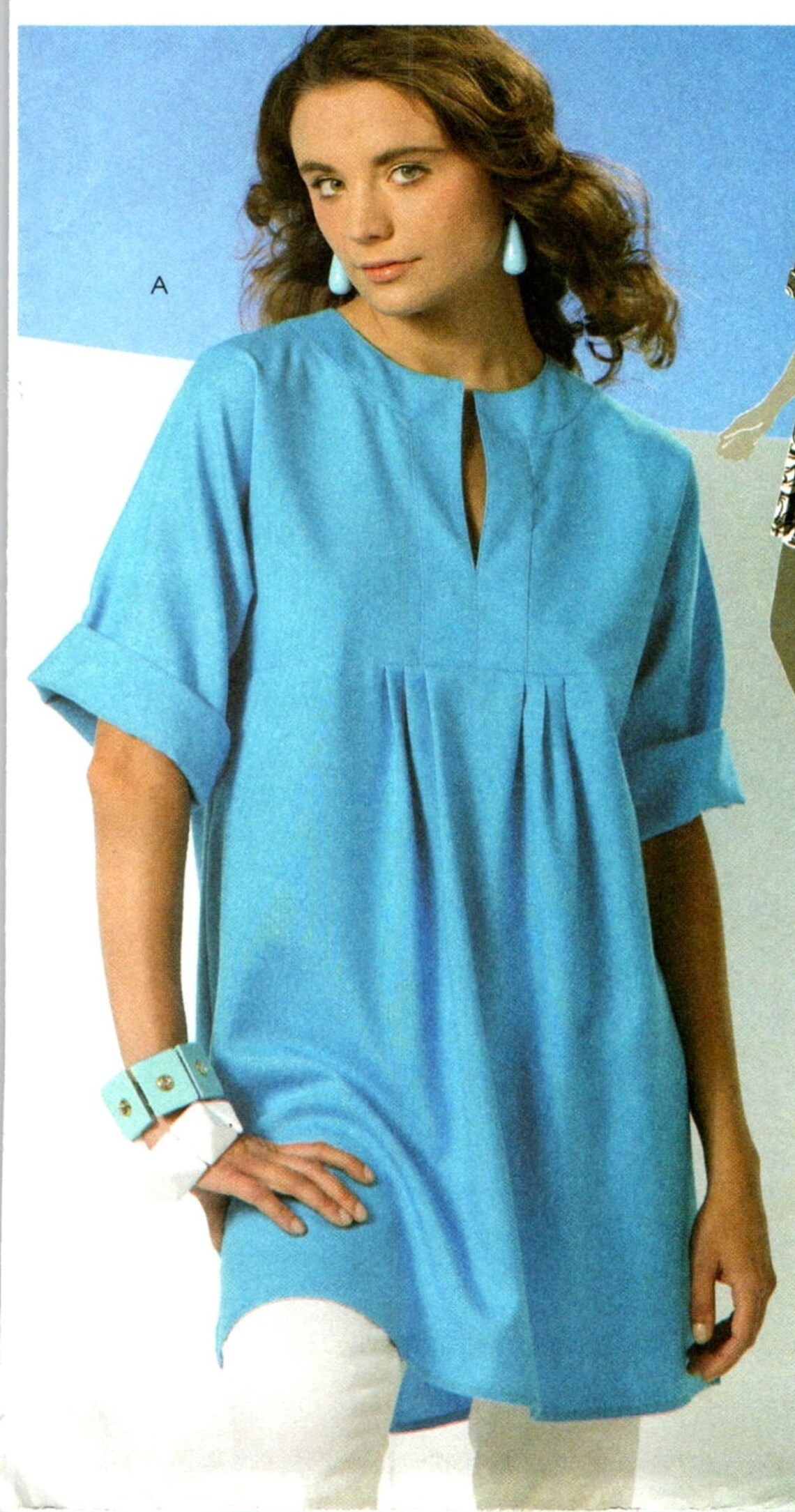 Sewing Patterns, TUNIC & DRESS (size 6-12) Raised Waistline Keyhole ...