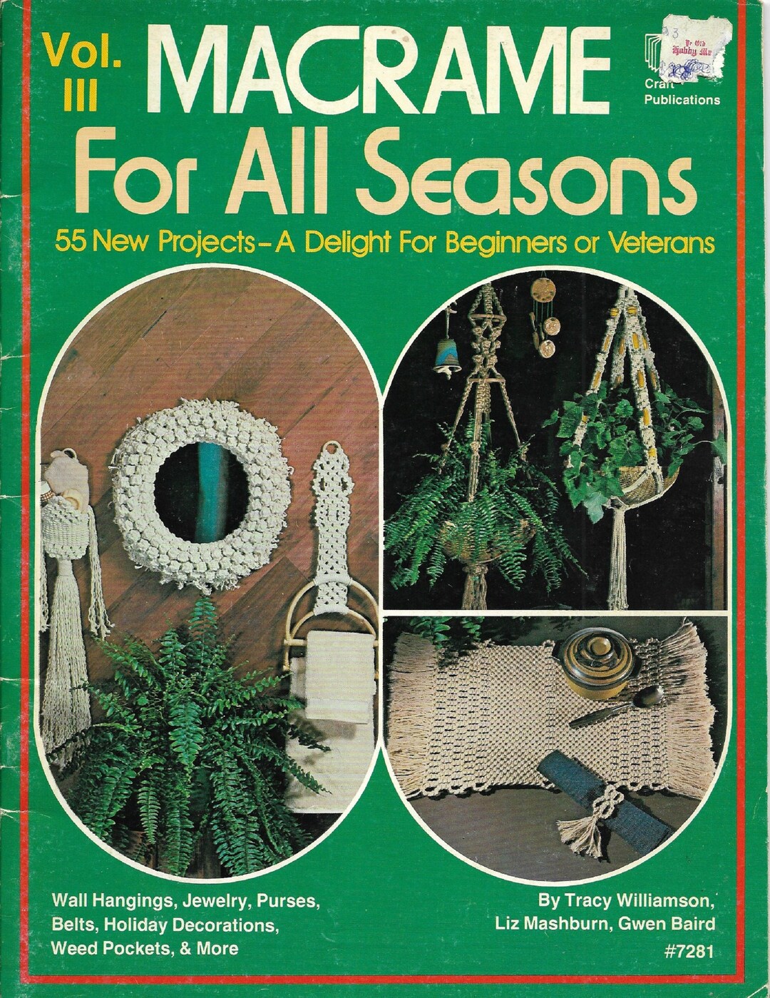 Macrame for All Seasons Pattern and Instruction How to Booklet Vol 3 ...
