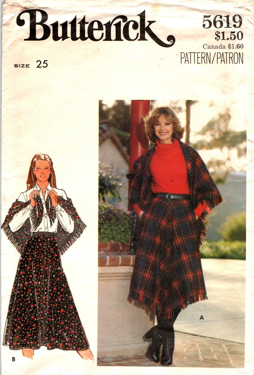 1970s Hippy Style Bias Fringed Below Mid Knee, A Line Skirt and Shawl ...