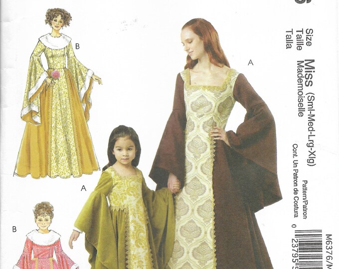 Renaissance Medieval Pattern, Miss Size Sm, Med, Lrg, Xl,mccall's ...