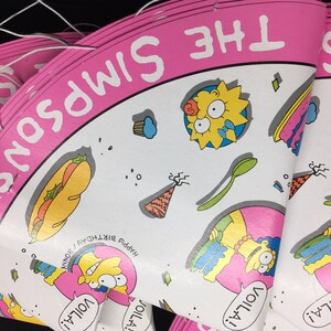 THE SIMPSONS Birthday Party Favors, 1990 Birthday Favors PARTY for 26 ...