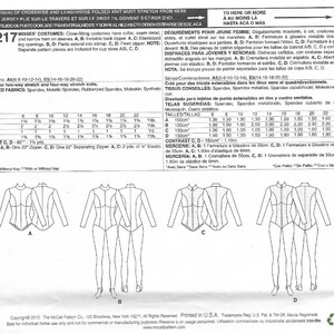 COSTUME Sewing Pattern, ULTIMATE BODYSUIT (size 6-14) Designer Yaya Han ...