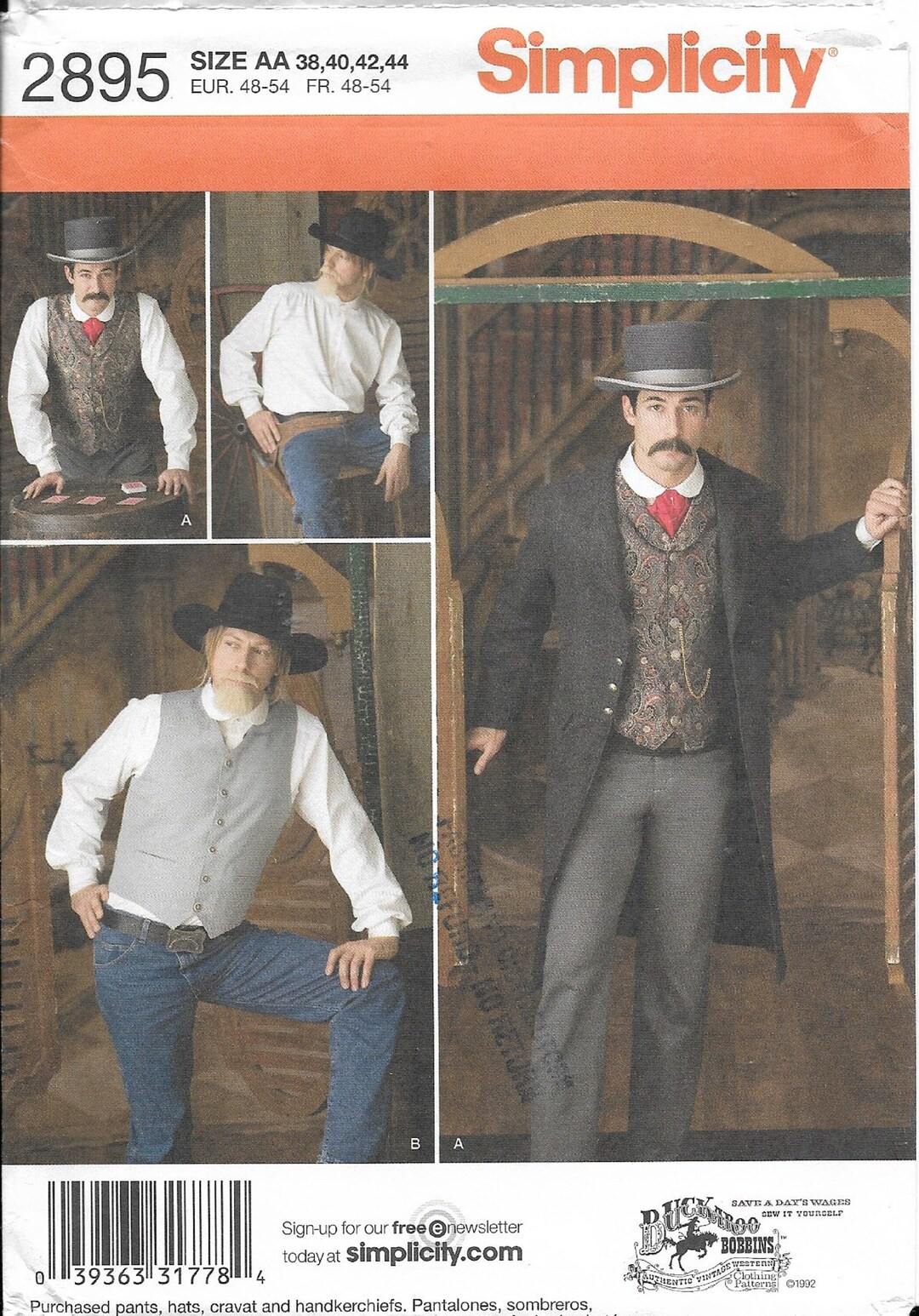 WEALTHY RANCHER COWBOY Wild West Costume Making Sewing - Etsy