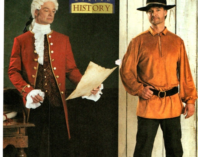 18TH Century Colonial Men's Fashion Costume Sewing Pattern, Size 42 44 ...