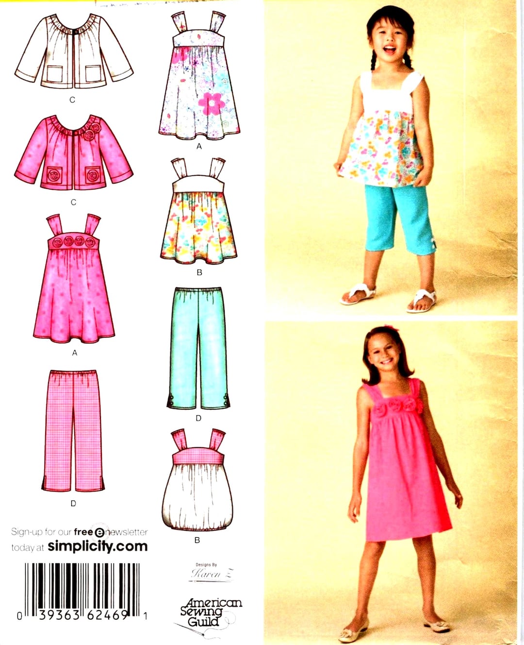 Sewing Patterns, DRESS, TOP CAPRI Pants & Jacket Ensemble (size 7-14 ...