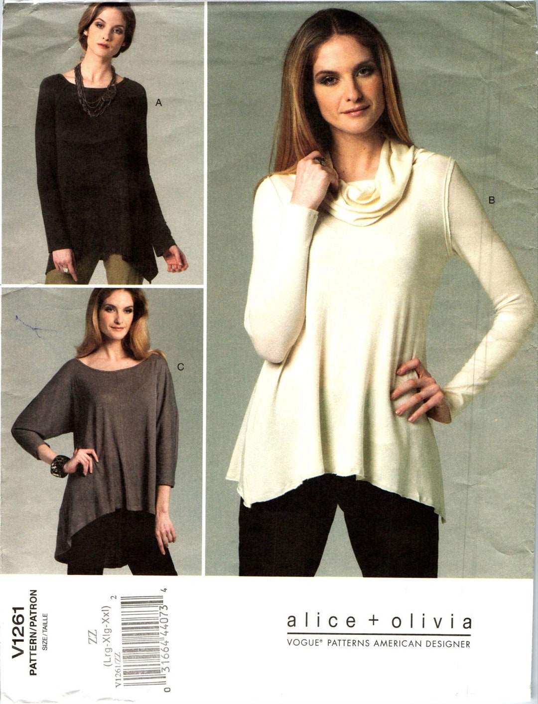 Easy Vogue Tunic Swing Top Sewing Pattern Plus Size 16 18 20 22 24 26 ...
